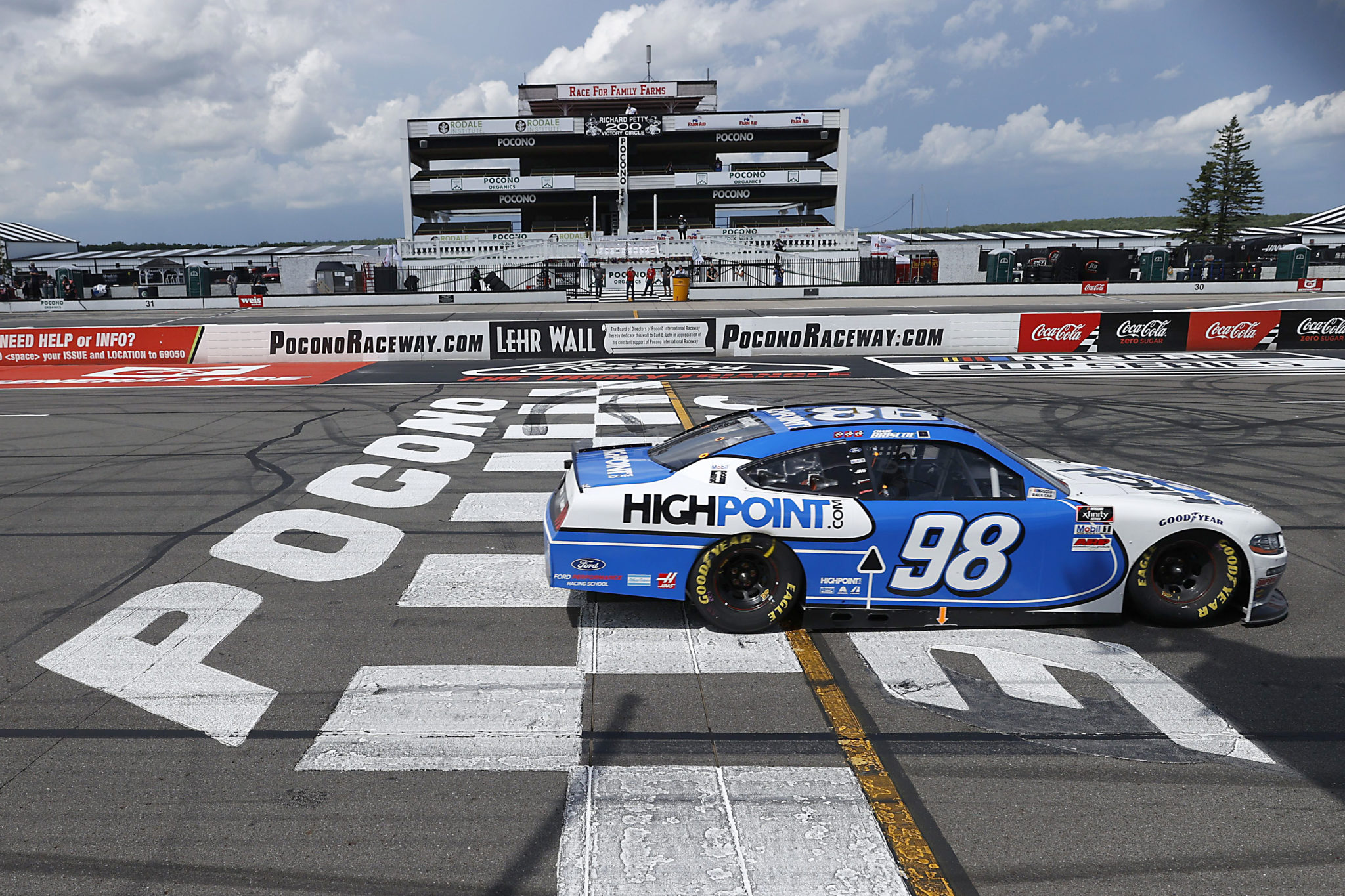Chase Briscoe won the NASCAR Xfinity Series race at Pocono Raceway