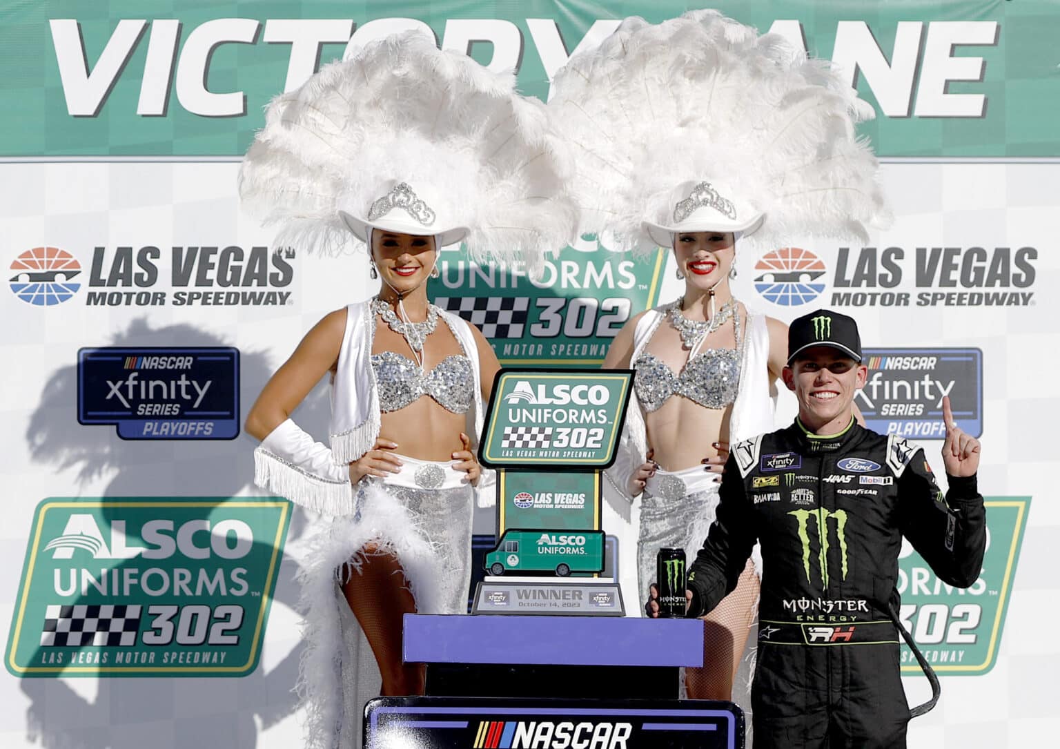 Riley Herbst won the NASCAR Xfinity Series Alsco Uniforms 302 at Las Vegas