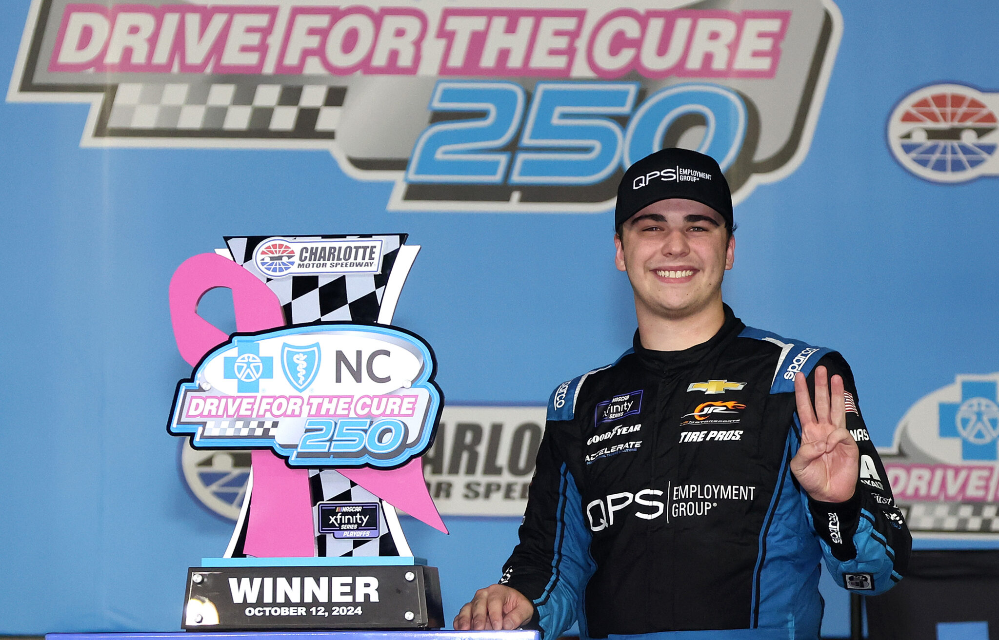 Sam Mayer won the Drive for the Cure 250 Presented by Blue Cross and ...